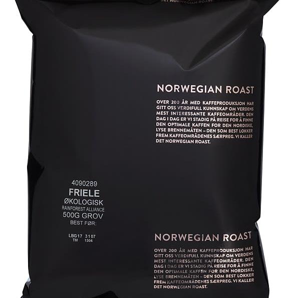 FRIELE KAFFE GROVMALT ØKOL.500G - Kaffelageret.no