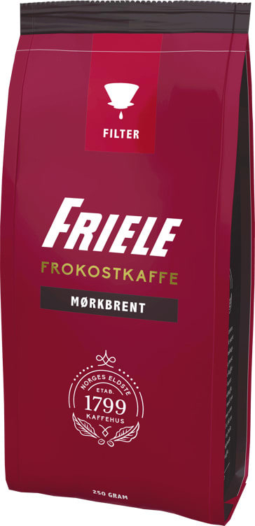 FRIELE FROKOST MØRK FILTERMALT 250G 12 poser - Kaffelageret.no